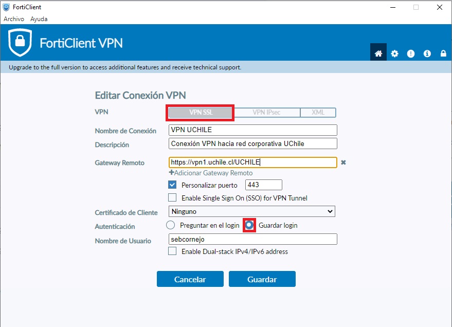 ¿Cómo conectarte a Forticlient VPN? – Mesa de Ayuda Tecnológica ...