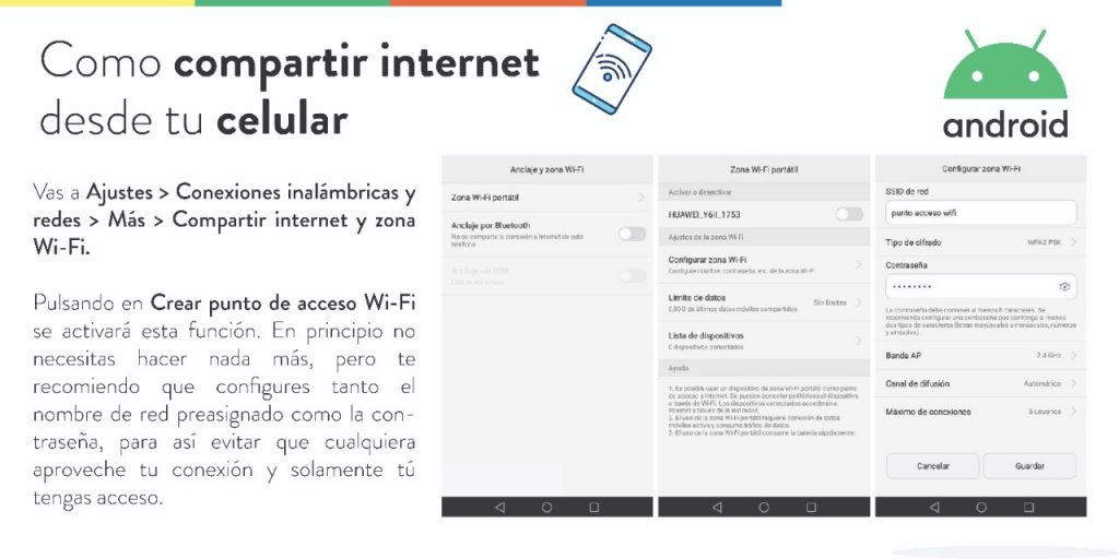 Como compartir Internet desde tu teléfono – VTI Universidad de Chile